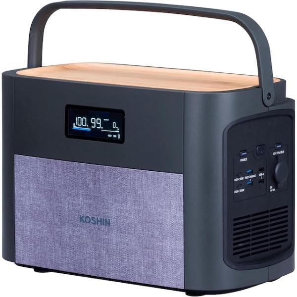 ●製品名 ポータブル電源●用途 家庭製品への電力供給●内蔵バッテリータイプ 充電式リチウムイオン電池電池容量 1229 Wh充放電サイクル 約4000回(初期容量の70%以上を保持)●AC出力 瞬間最大出力 2400 W(VA)定格出力 1...