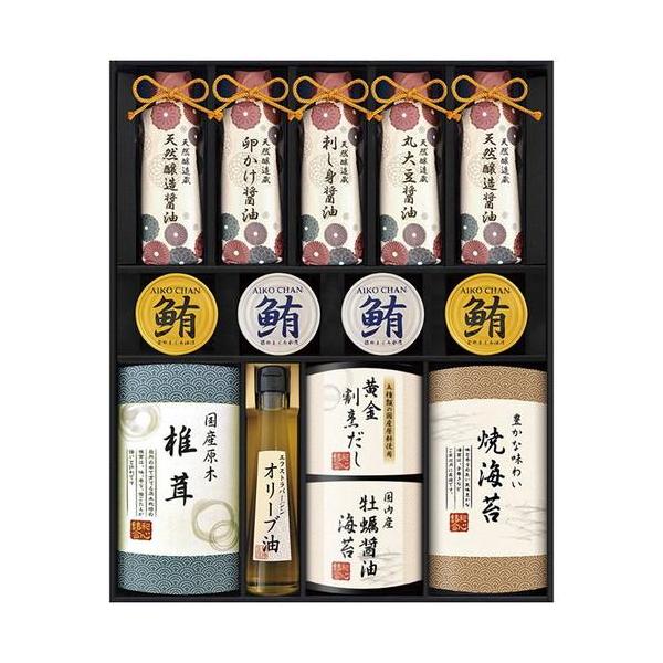 昔ながらの天然蔵でじっくりと熟成し作られたお醤油と、有明産の味付け海苔や鰹節などをセットにした日本の心が感じられるギフトセットです。・天然醸造蔵仕込み卵かけ醤油200ml×1・天然醸造蔵仕込み刺し身醤油200ml×1・天然醸造蔵仕込み天然丸...