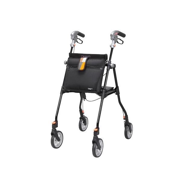 片方レバーで両輪ブレーキ作動、駐車ブレーキも同仕様【2wayハンドル構造】● ハンドルグリップ位置は、通常使用と身体の重心がやや前方に移動で後方転倒を少なくさせるリーチハンドルに切替できます。【ワンタッチ折畳み構造】● 折畳レバーを引き上げ...