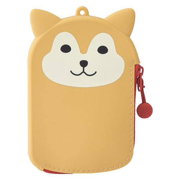 【メール便可能】シバイヌのパスポーチです。プニプニ素材の動物たちがかわいい人気のPuniLabo（プニラボ）シリーズ。カードと小物をまとめて持ち運べるパスポーチです。やわらかなシリコン素材でできています。背面はカードポケットです。自動改札機...