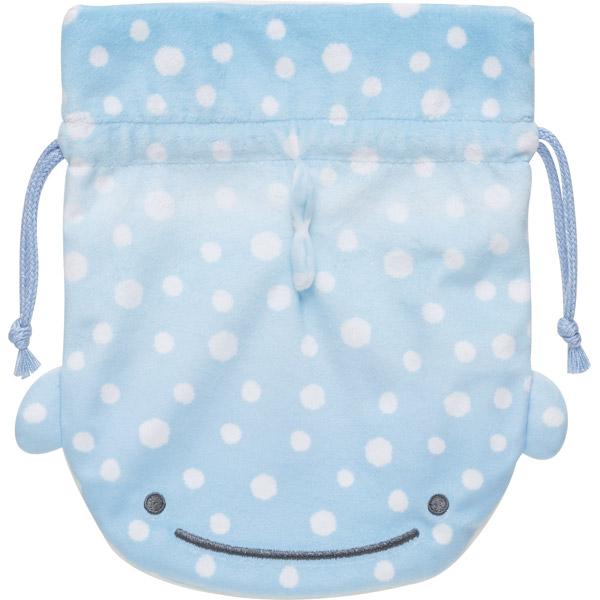 【メール便不可】じんべえさんのぬいぐるみ巾着です☆おかあさんのことを思い出して泣いちゃったまいごのこくじら。「くりおね」はこくじらの涙と深海のいきものの光をつないで小さなプラネタリウムを作りました。「深海の思い出プラネタリウム」テーマです。...