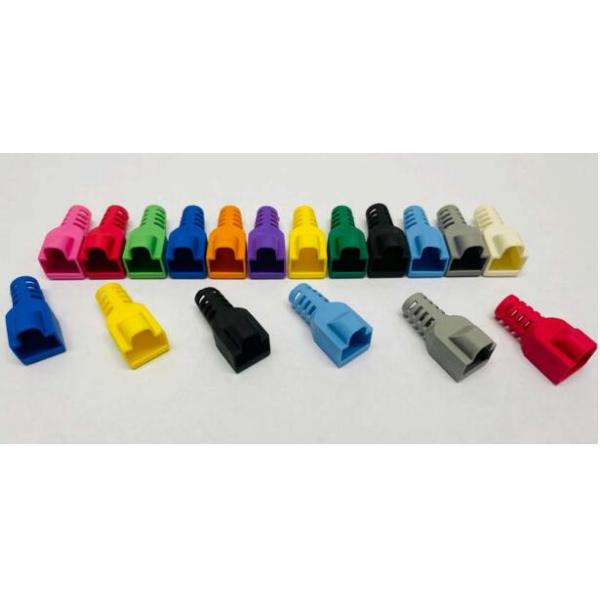 【 100個入りで1セットです！ 】こちらの商品は２袋まではレターパックライト、３袋以上は宅配便でのお届けとなります。LANケーブルのコネクタ部を保護するモジュラープラグブーツです。●入数：100個入●カラー：黒・青・緑・灰・橙・紫　　　　...