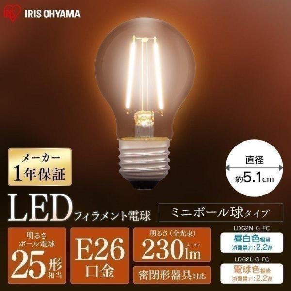 LED光源で灯す「魅せる」電球。白熱電球のように光が広がる、LEDフィラメント電球です。従来のLED電球では実現できなかった易しい光を放ちます。ペンダントライト、装飾電球などの照明におすすめです。太陽光に近い自然な光の昼白色相当と、あたたか...