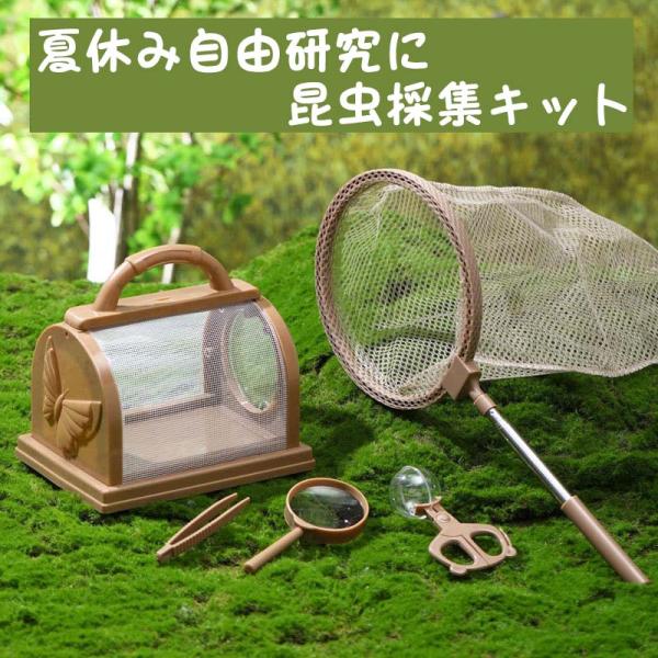 5点セットお子様の好奇心と観察力を育む、はじめての昆虫採集にぴったりのセットです！自然探索が楽しく学べる昆虫採集セット！伸縮式タモ網(85cm)で池のメダカやオタマジャクシも簡単採取。広々19cm観察ケースは通気性抜群で昆虫の生態をじっくり...