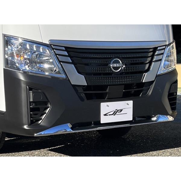 新商品！ 日産 NV-350 CARAVAN 標準車用 フロントリップスポイラー メッキ E26後期 キャラバン適合  2023（令和5)年.4月〜車種  NV-350 CARAVAN 標準車(E26 ) 対応グレード プレミアムGX、EX、DX