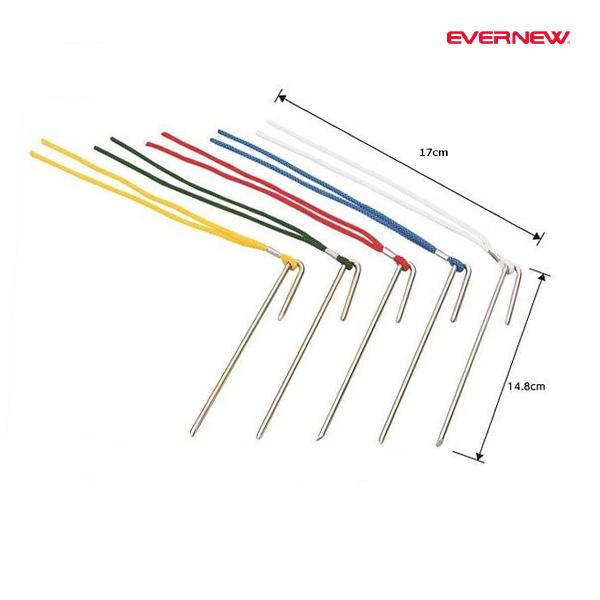 ・サイズ=釘:直径0.4cm×長さ14.8cm/ヒモ長さ:17cm・自重=20g/本・「カラーをご指定ください」90=白・100=赤・400=黄・500=緑・700=青・材質=釘:スチール(ユニクロメッキ)、ヒモ:ナイロン・日本製