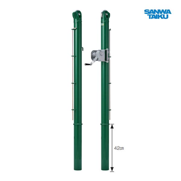 スチール製 76.3mm×肉厚 4.2mmスチール製巻器 [ 屋外用 ] 重量 31kg（組） 12mm角ハンドル S-9298 付