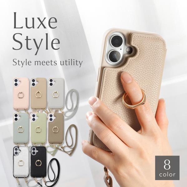 【キャッシュレスに便利な機能性】マグネットでスムーズに開閉でき、カードが落ちづらい横向き収納。ショルダータイプで常に持ち歩けてスマートな決済が可能。【便利なミラー付き】スマホだけで身だしなみチェックもお化粧直しもできる。【スマホリングで快適...