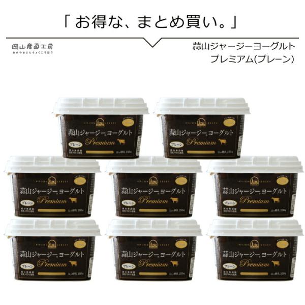 ヨーグルト ギフトヨーグルト お得なまとめ買い 蒜山ジャージーヨーグルト プレミアムプレーン 250g×8個 スプーンはつきません 御歳暮 お歳暮 クリスマス プレゼント お返し 内祝い 誕生日 贈り物 乳製品 お中元
