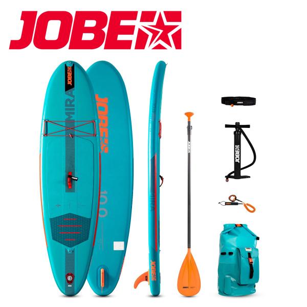 Jobe Mira 10.0 Inflatable Paddle Board Packageミラ SUP ボード 10.0パッケージこのSUPボードには、エックスステッチ構造と上部にストリンガーを標準装備しており、品質と快適性を兼ね備えた軽...