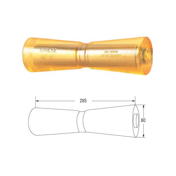■サイズ：全長285mmｘФ80mm■シャフト径：16.0mm