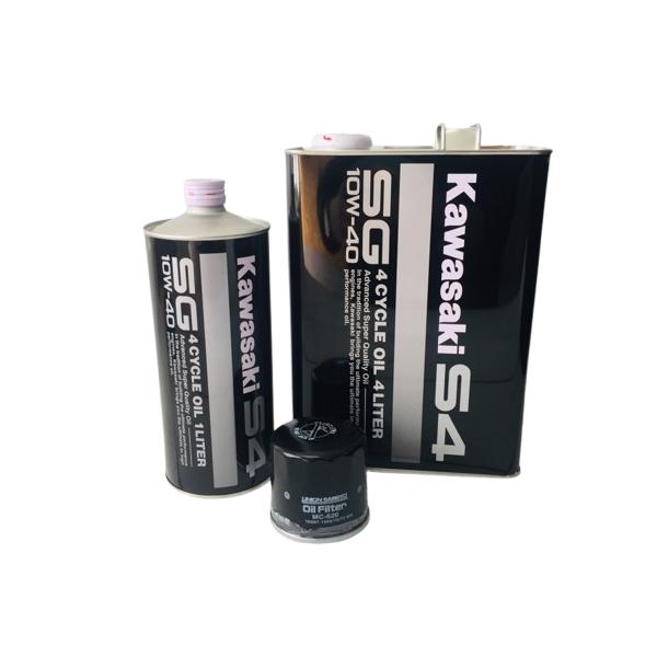 【対応】KAWASAKI カワサキBR>ULTRA 310 (2014-)ULTRA 300 (11-13)■セット内容【1】Kawasaki純正S4オイル(J0146-0012-1)4L ×1【2】Kawasaki純正S4オイル(J...