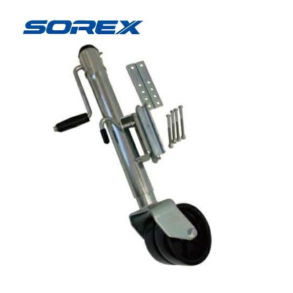 ダブルキャスタージャッキです。可倒式ダブルキャスター。トレーラー駐車時にトレーラーが水平に保てトレーラー運転及び移動に便利です。ダブルタイヤなのでより安定感があります。