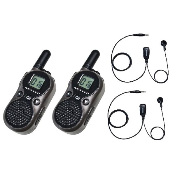 ●２台組・超小型特定小電力トランシーバー「NT-202M」+イヤホンマイク２個付き●20ch対応●総務省技術基準適合品。免許・資格不要●混信を防ぐ38グループモード●充電池・充電器・ネックストラップ付●充電状態及び、送信・受信状態をインジケ...