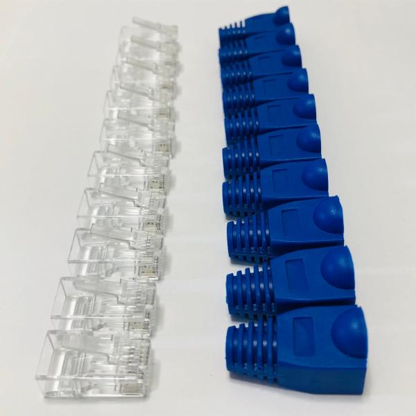 CAT5E/CAT6対応LANケーブル用コネクタ（10個入り）モジュラーカバー（10個入り）・先付けタイプ・対応コード径 6mm★モジュラーカバー★【ご注意】：直径が6mm以上のケーブルには対応していません。カテゴリー7コネクタに対応してい...