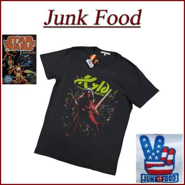 コットン 100%新品未使用 【JUNK FOOD】【ジャンクフード】KYLO REN STAR WARSスターウォーズ カイロレン 半袖 Tシャツです!こだわりのMADE IN USA 多くのセレブ達に愛用されるLA発信の人気ブランドにな...