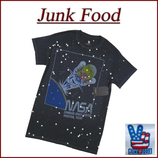 コットン 100%新品未使用 【JUNK FOOD】【ジャンクフード】NASA SPACE SHUTTLE ナサ スペースシャトル ドットプリント ビンテージ調 半袖 Tシャツです!多くのセレブ達に愛用されるLA発信の人気ブランドになります...