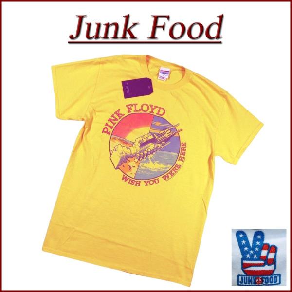 コットン 100%新品未使用 【JUNK FOOD】【ジャンクフード】PINK FLOYD WISH YOU WERE HERE ピンク・フロイド ビンテージ調 半袖 ロック バンドTシャツです!多くのセレブ達に愛用されるLA発信の人気ブラ...