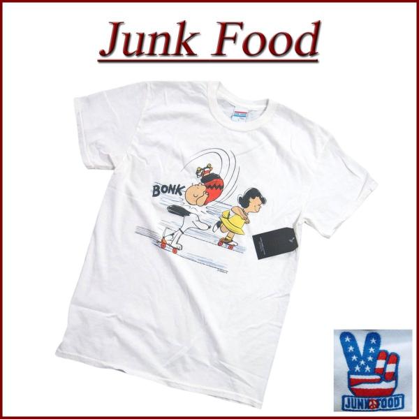 コットン 100%新品未使用 【JUNK FOOD】【ジャンクフード】PEANUTS SNOOPY AND PALS ROLLER SKATE スヌーピー ローラースケート ビンテージ調 半袖 Tシャツです!多くのセレブ達に愛用されるLA発...