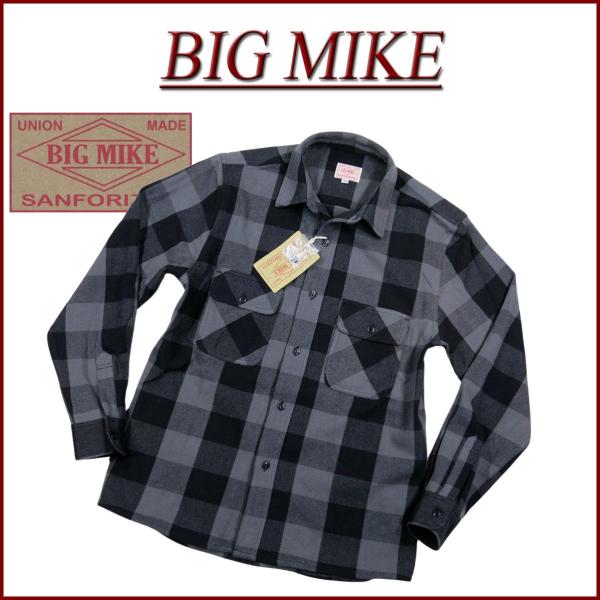 コットン 100%新品未使用 【BIG MIKE】【復刻】HEAVY FLANNEL WORK SHIRTS バッファローチェック 長袖 ヘビーネルシャツです!米国で100年以上も前に誕生した老舗ワークウエアブランドです。フランネルシャツ等...