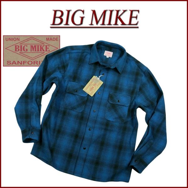 コットン 100%新品未使用 【BIG MIKE】【ビッグマイク】【復刻】HEAVY FLANNEL WORK SHIRTS オンブレチェック 長袖 ヘビーネルシャツです!フランネルシャツ等、優れた製品を世に排出するも1980年代に姿を消す...