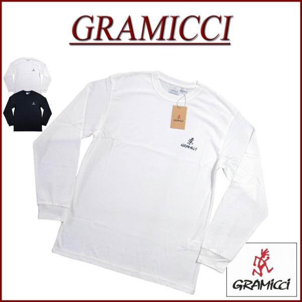 コットン 60% ポリエステル 40%新品未使用 【Gramicci】【グラミチ】ONE POINT LOGO L/S TEE ランニングマン ワンポイント ロゴ プリント ロンT 長袖 Tシャツです!BCI(Better Cotton I...
