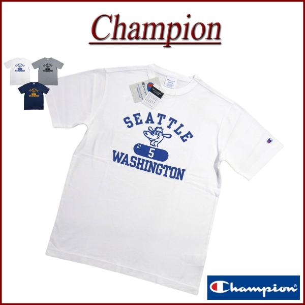 本体 綿 100%新品未使用 【Champion】【チャンピオン】BASIC ベーシック トリコロールタグ COTTON USA アメリカ綿 カレッジプリント 染み込みプリント 半袖 Tシャツです!日常使いの1品として同ブランドの魅力を手軽...