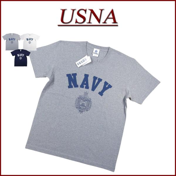 コットン 100%新品未使用 【USNA】【United States Naval Academy】NAVY HEAVYWEIGHT PT S/S T-SHIRT ネイビー ミリタリー ロゴ プリント ヘビーウェイト 半袖 Tシャツです!ア...