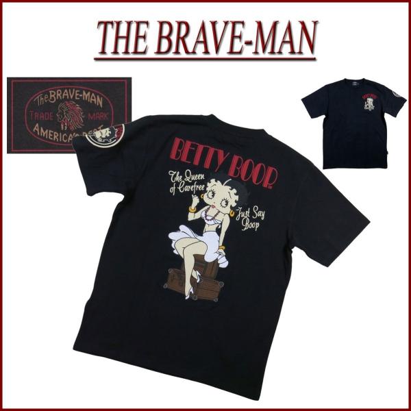 綿 95%,ポリウレタン 5%新品未使用 【THE BRAVE-MAN× BETTY BOOP】SHORT SLEEVES T-SHIRT ザ・ブレイブマン × ベティ・ブープ コラボ ロゴ 刺繍 ワッペン ベア天竺 ストレッチ コットン ...