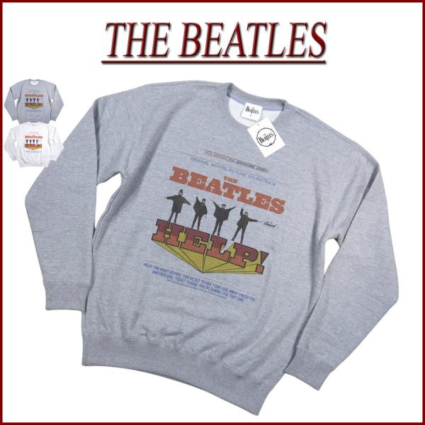 素材 ヘザーグレー 綿 90% ポリエステル 10% ホワイト 綿 100%新品未使用 【THE BEATLES】【ザ・ビートルズ】HELP L/S SWEATSHIRT ザ ビートルズ ヘルプ ロゴ プリント 長袖 ロックバンド 裏毛 ス...