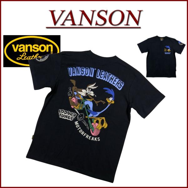 綿 100%新品未使用 【VANSON × LOONEY TUNES】SHORT SLEEVES T-SHIRT バンソン × ロードランナー ワイリー・コヨーテ コラボ ロゴ 刺繍 プリント ワッペン 半袖 Tシャツです!1975年の設立...