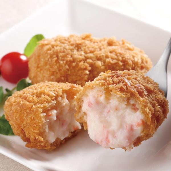 クリームソースの3分の1にカニ身を混ぜ合わせた濃厚な味わいの贅沢コロッケ。まるでかにを食べているかのような「かに感、満足感」。鳥取県境港で水揚げされた紅ズワイガニクリームに、島根県産牛乳を使用。かにの身をふんだんに入れた贅沢なクリームソース...
