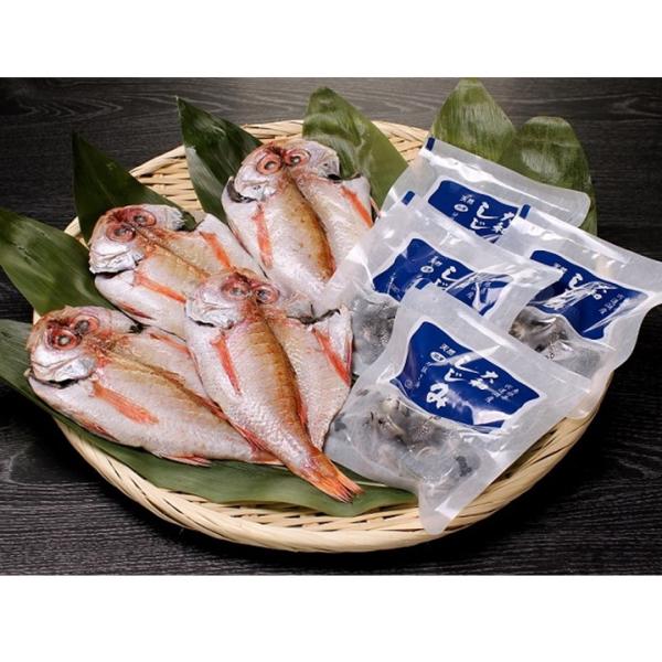 高級魚のどぐろの一夜干と、宍道湖のしじみがセットになった商品です。山陰の名産品が楽しめます。内容：のどぐろ×4・宍道湖産冷凍大和しじみ60g×4賞味期限：製造日より冷凍で30日間保存方法：冷凍(-18℃以下)で保存特定原材料8品目：なし箱の...