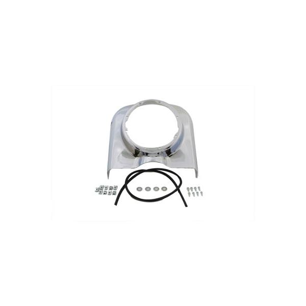 24-0247ヘッド ランプ カウルキット クローム メッキ ABSプラ スロットル ケーブル 当時物 希少 デッドストック ABS Chrome Headlamp Cowl 67680-91 ハーレーヘッドランプカウルキットはクロームメッ...