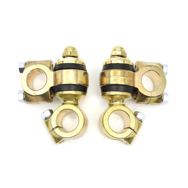 VT No 25-1755Flanders フランダース ブラス 真鍮 2インチ ハンドル ライザー セット ポスト #20 レプリカ Riser Set FL 1941-1948 ハーレーブラスなので時間と共に味のあるヤレ感が出てきます。...