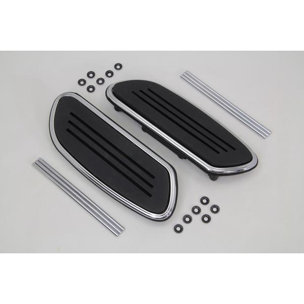 27-1135パッセンジャー フットボード ラバー 挿入式 セット Passenger Footboard Rubber Insert Set ハーレー乗客用フットボード挿入セットは、クローム製で黒いインレイが施されています。**注意：黒い...