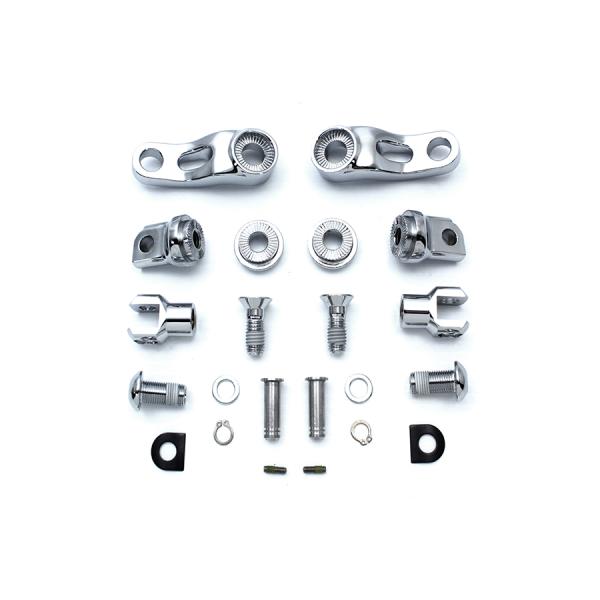 27-1523調節可能 パッセンジャー フット ペグ マウント キット オスペグ クローム仕上げ Adjustable Passenger Footpeg Mount Kit Chrome 50763-09 ハーレー調節可能なパッセンジャー...