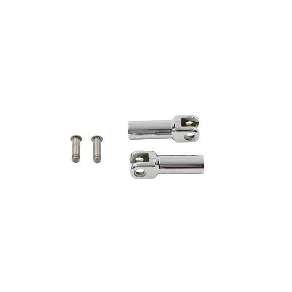 27-3563フットペグ サポート エクテンション キット クローム Footpeg Support Extension Kit Chrome ハーレークローム製の長さ2-3/4インチの乗客用ヨークセット（ピン付き）。これらのマウントには、...