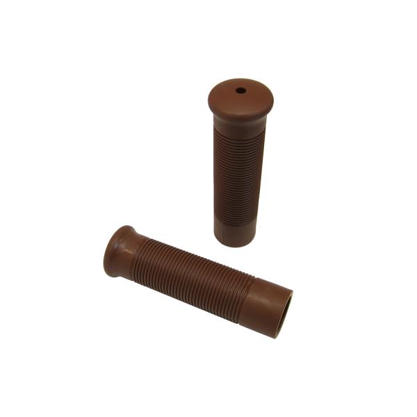 28-00021960年代 アンダーソン スタイル ジャック ハンマー スタイル ブラウン 茶色 ラバー グリップ Jack Hammer Style Grip Set FXR FL FX FXST FXD XL FLST FLT ハーレー...