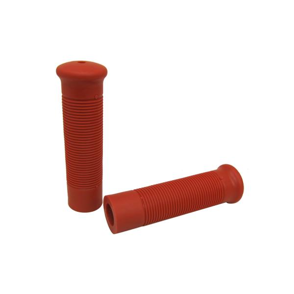 28-00031960年代 アンダーソン スタイル ジャック ハンマー スタイル レッド 赤 ラバー グリップ Jack Hammer Style Grip Set FXR FL FX FXST FXD XL FLST FLT ハーレーUn...