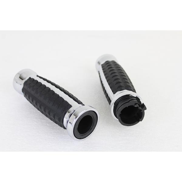 28-0009アリゲーター スロットル ワイヤー グリップ セット クローム Alligator Style Throttle By Wire Grip Set Chrome ハーレークロム製の電子式スロットル付きアリゲータースタイルのグリ...