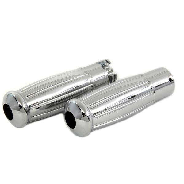 28-0596ビレット ビンテージ ハンドル グリップ シングル デュアル ケーブル 適合 Billet Vintage Grip Set FXR FXST XL FXD FX FL FLT FLST ハーレーChrome billet v...