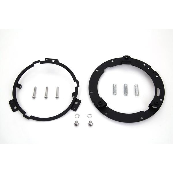 31-0080ヘッド ランプ ブラケット 7インチ スタイル ヘッド ランプ ユニット用 黒 希少 レア ブラック 7" Headlamp Bracket FLT 68124-04B ハーレーヘッドランプブラケットは7インチスタイルのヘッド...