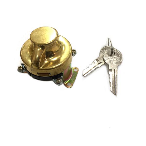 5つの端子を備えたイグニッション スイッチは、1936〜1946 年のキャットアイ ダッシュ ベースに適合する初期タイプで、ブリッグス アンド ストラットン スタイルのダイキャスト番号付きロック アセンブリと 2 つのキー付きタンブラーが特...