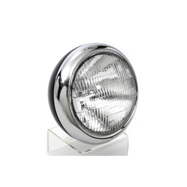 33-0067ヘッドライト ヘッドランプ レプリカ ブラック 6ボルト レプリカ シェル オリジナル ガイド 刻印 67701-49 当時物 復刻 激レア 希少 ハーレーレプリカブラック6ボルトレプリカヘッドランプ。 シェルはオリジナルとし...