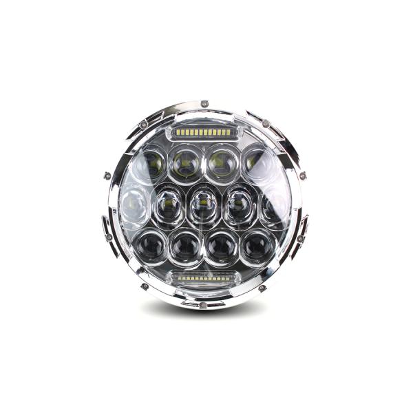 33-1576この7インチLEDハイビームおよびロービームヘッドランプは、4000ルーメンの純粋な白色光を備えたビーストです。ビームパターンは、他の競合するヘッドランプよりも遠くに道路を照らします。内蔵の昼間のランニングライトは、ヘッドラン...