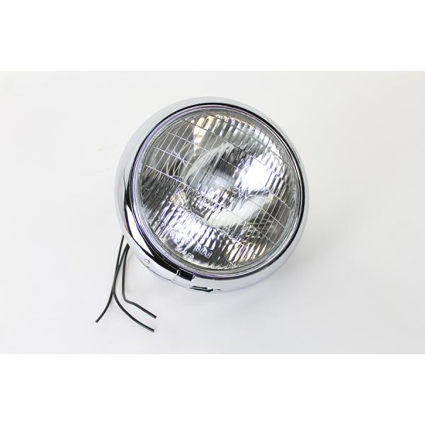 ヘッドライト ヘッドランプ クローム 6ボルト 7インチ ビンテージ  ガイドシール サイクルビーム 銀 シルバー 強固 当時物 復刻 激レア 希少 ハーレークローム6ボルト7インチビンテージヘッドランプには、6ボルトガイドシールされたサイ...