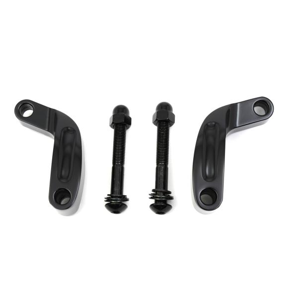 34-0019ブラック プライム ミラー リロケーション キット Black Prime Mirror Relocation Kit FLHR 2009-UP FXD 2006-2017 FLST 2008-2017 FXST 2008-2...