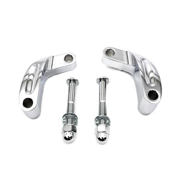 34-0020クローム プライム ミラー リロケーション キット Chrome Prime Mirror Relocation Kit FLHR 2009-UP FXD FLST XST 56000039 ハーレープライムミラーエクステンシ...