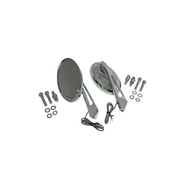34-9163クローム ビレット ミラー セットChrome Billet Mirror Set FITS All 1965-UP models for left and right side application ハーレー交換品34-1...